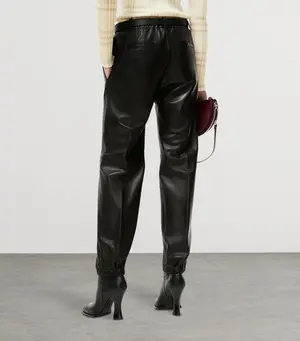 Burberry Leather Tapered Trousers