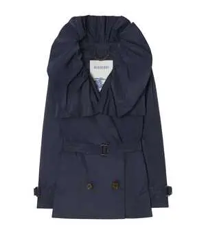 Burberry Faille Clare Trench Coat - Blue