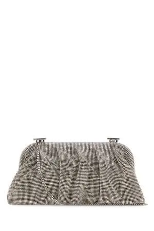 Benedetta Bruzziches Venus Rhinestone Mesh Crystal Bag - Silver