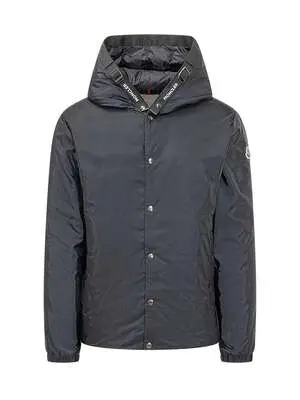Moncler Lightweight Jacket With Hood - Blu