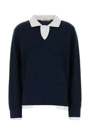 Gimaguas Cotton Polo T-shirt With Layered Look - Blue