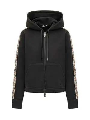 Burberry Classic Zip-up Hoodie With Kangaroo Pockets - Black
