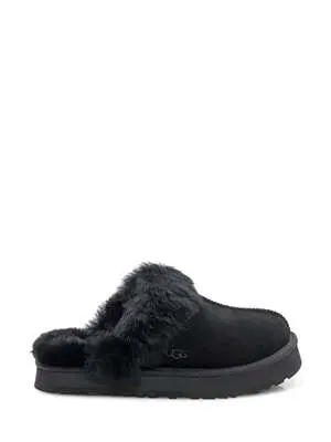 UGG Disquette Leather Slide Sandals - Black