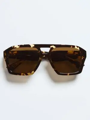Bottega Veneta Bottega Veneta Aviator Sunglasses Marrone