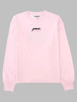GANNI Organic & Recycled Cotton T-shirt - Pink