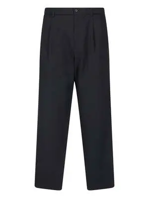MASSIMO OSTI STUDIO Wide-leg Wool Trousers - Black