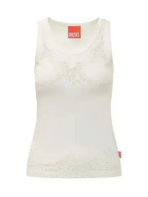 DIESEL® Printed Lace Trim Tank Top