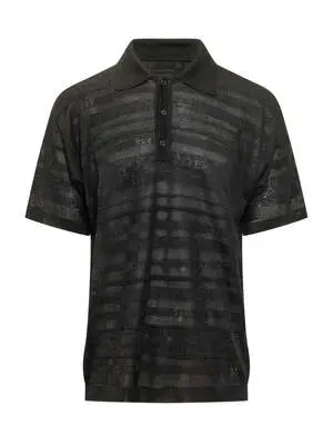 LANEUS Mini Polo In Light Knit - Nero