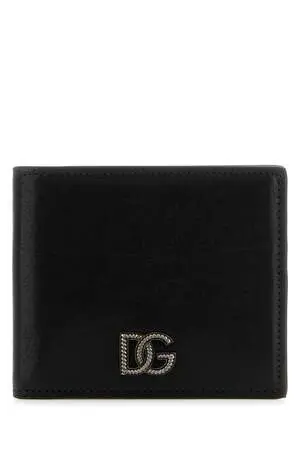 Dolce & Gabbana 11 Cm Leather Wallet, 2 Cm Depth - Black