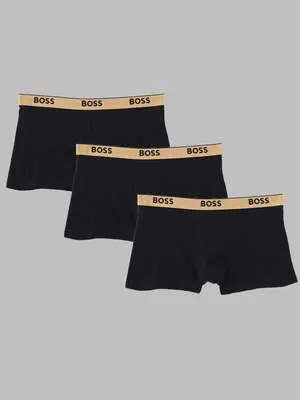 BOSS Cotton Stretch Boxer Briefs - Black