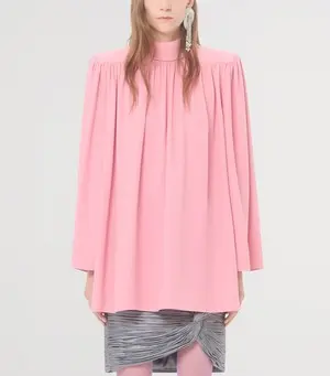 Valentino Garavani Silk Cady Couture Pleated Blouse