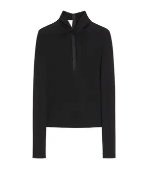 Valentino Garavani Keyhole Long-sleeve Top - Black