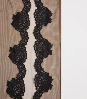 Valentino Garavani Sheer Lace-trim Maxi Skirt