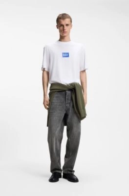 Hugo Baggy-fit Black Jeans With Carpenter Details