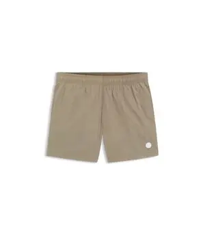 BOSS Swim Shorts With Double B Monogram Trim - Light Brown