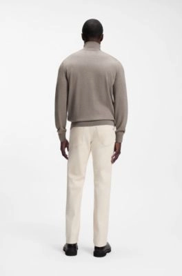 BOSS Straight-fit Ecru Denim Jeans