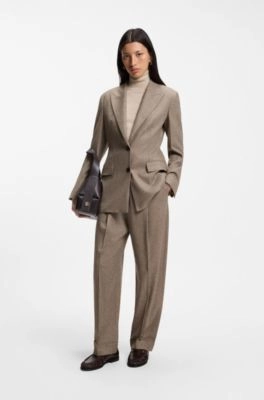 BOSS Relaxed-fit Textured Stretch Pants
