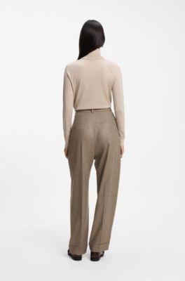 BOSS Relaxed-fit Textured Stretch Pants