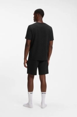 BOSS Printed Pajama Top Crafted In A Cotton Blend