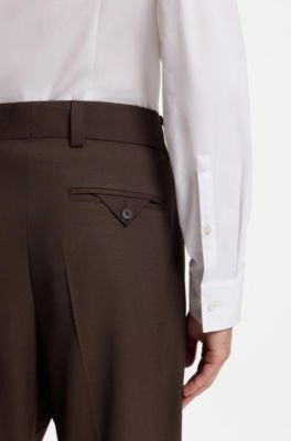 Hugo Slim-fit Shirt In Easy-iron Cotton Poplin - White