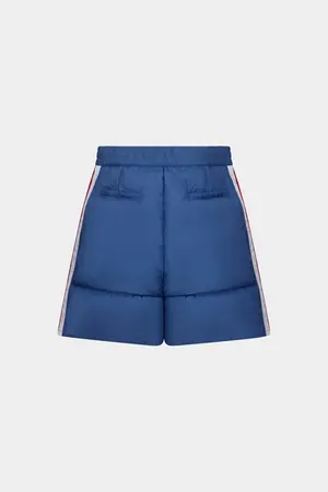 Dsquared2 Long Padded Nylon Shorts With Side Stripes