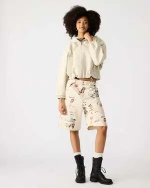 Steve Madden Lumi Jacket Long Sleeve Faux Leather Jackets & Coats
