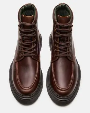 Steve Madden Zechariah Lace-up Ankle Boots With Lug Sole