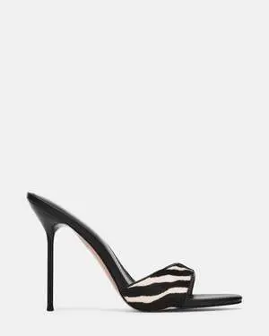 Steve Madden Davina Print Stiletto Mule Heels - Zebra