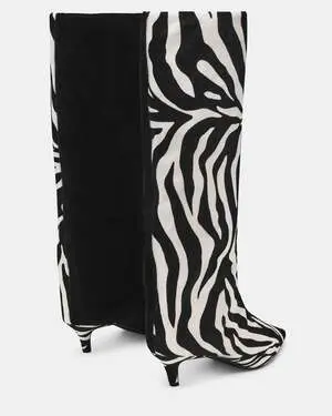Steve Madden Lysara Knee High Boots - Zebra Multi