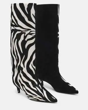 Steve Madden Lysara Knee High Boots - Zebra Multi