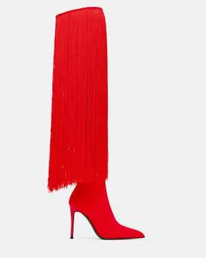 Steve Madden Provoque Pointed Toe Boots - Red