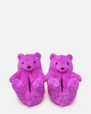 Steve Madden Slip-on Plush Bear Slippers