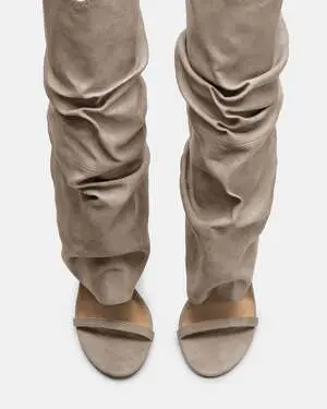 Steve Madden Ravine Distressed Cuffed Knee-high Stiletto Boots