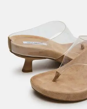 Steve Madden Motion Thong Heels - Taupe