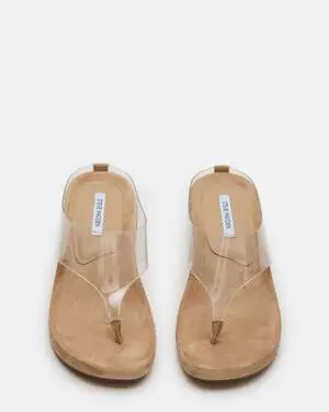 Steve Madden Motion Thong Heels - Taupe