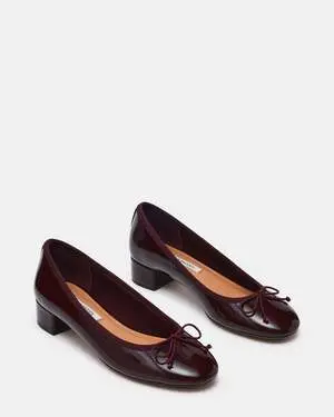 Steve Madden Steffi Dark Cherry Patent Block Heels