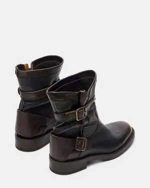 Steve Madden Distressed Buckled Ankle Boots