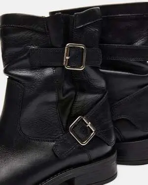 Steve Madden Buckled Leather Ankle Boots
