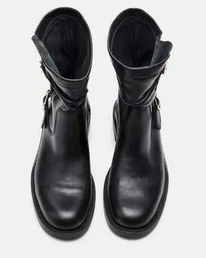 Steve Madden Buckled Leather Ankle Boots