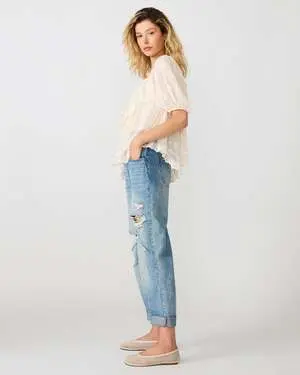 Steve Madden Vickie Top Short Sleeve Flowy Lace Top