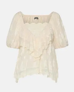 Steve Madden Vickie Top Short Sleeve Flowy Lace Top