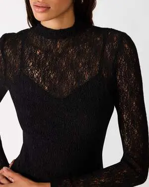 Steve Madden Vivienne Dress Long Sleeve Mesh Dresses