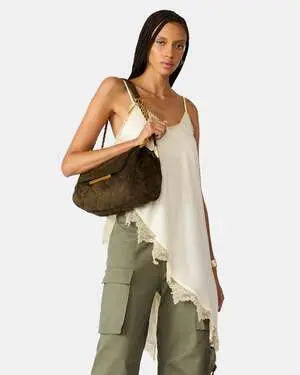 Steve Madden Quilted Shoulder Bag With Chain Strap