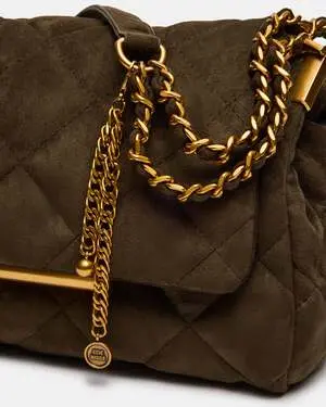 Steve Madden Quilted Shoulder Bag With Chain Strap