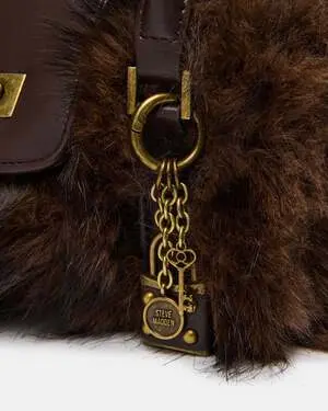 Steve Madden Mavi Mini Satchel With Faux Fur Accents