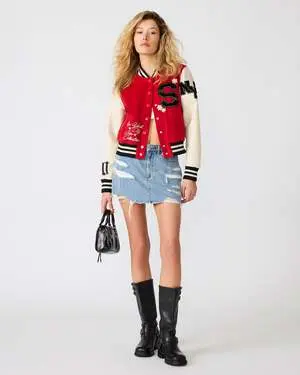 Steve Madden Varsity Jacket - Lava Flow