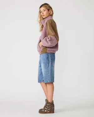 Steve Madden Nina Sherpa Jacket Long Sleeve Jackets & Coats