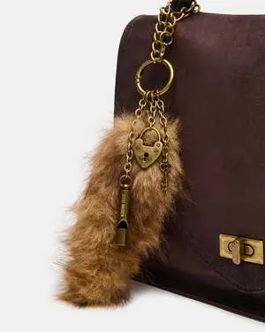 Steve Madden Theia Suede Satchel With Turnlock Closure