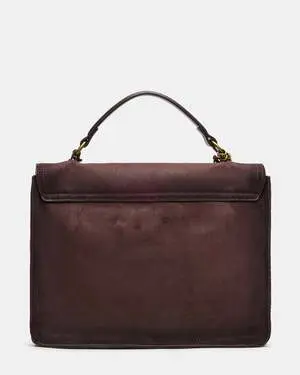 Steve Madden Theia Suede Satchel With Turnlock Closure