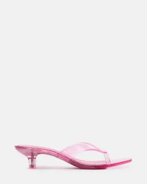 Steve Madden Tracie Jelly Thong Heels - Pink